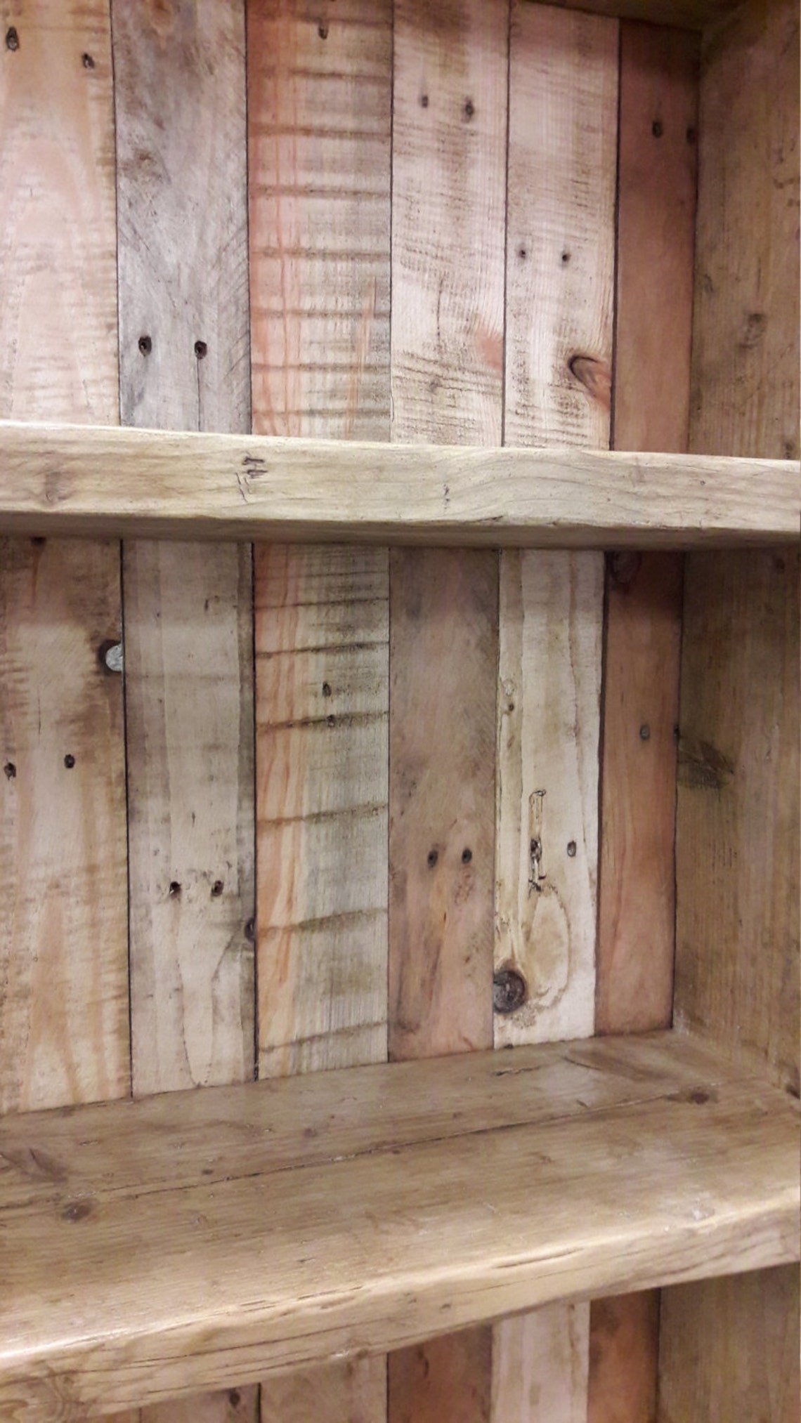 Handmade Bookcase Shelves Rustic Solid Wood Industrial - Etsy