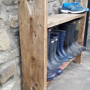 Rustic Handmade Wooden Shoe Rack Shelf Reclaimed Wood Shabby Chic - Etsy