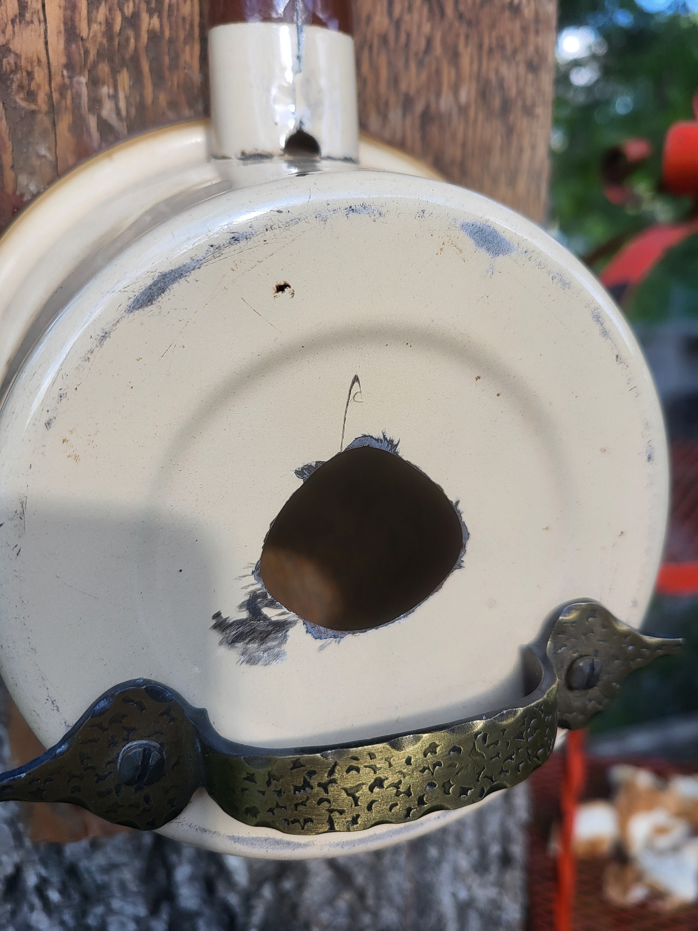 Rustic Upcycled Pot Birdhouse on Barnwood, Unique Birdhouse, Pot ...