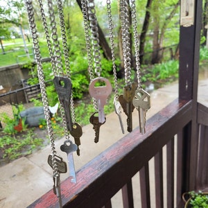 Metal Funnel and Key Windchime, Repurposed Windchime, Unique Yard Decor ...