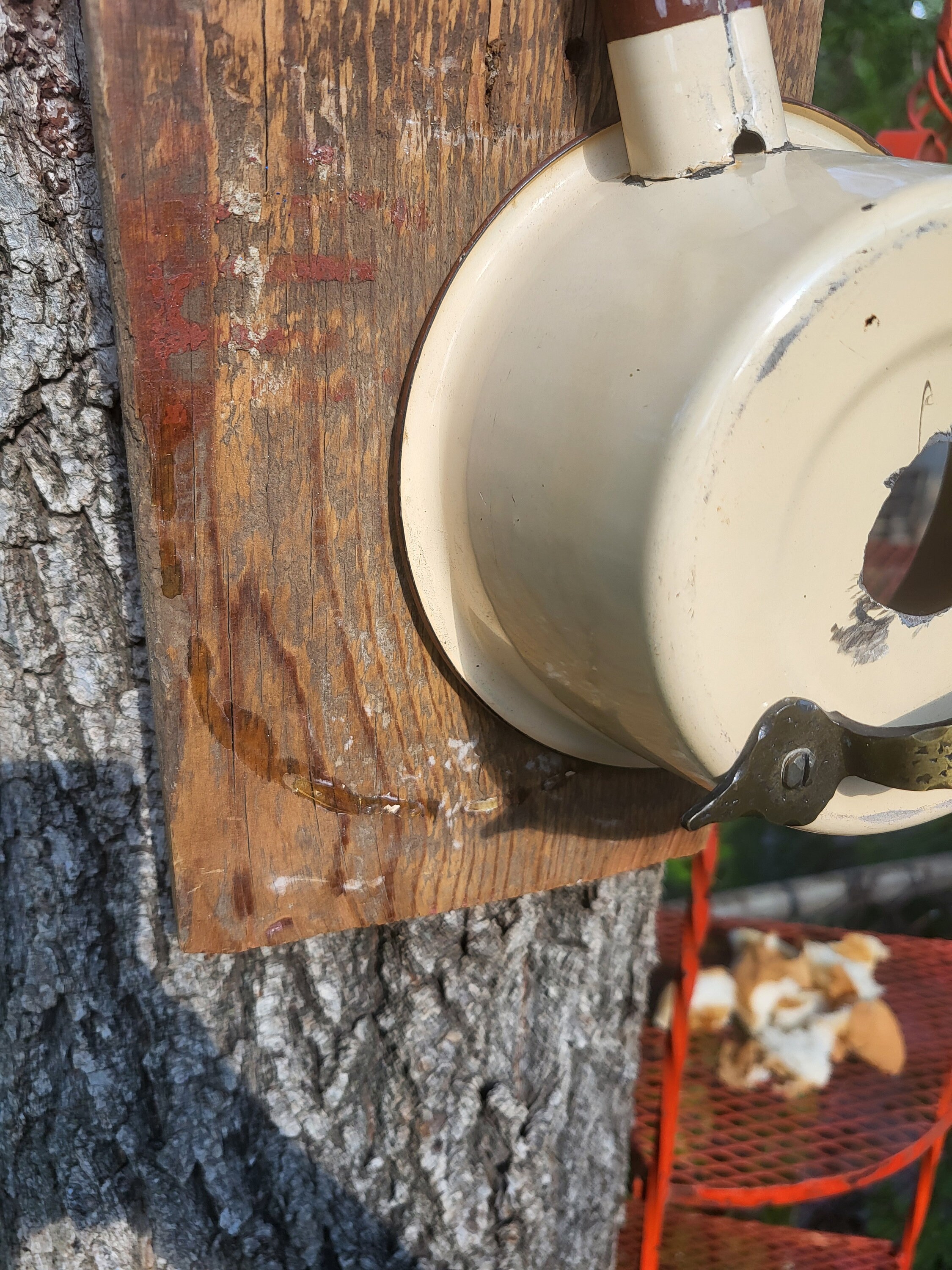 Rustic Upcycled Pot Birdhouse on Barnwood, Unique Birdhouse, Pot ...