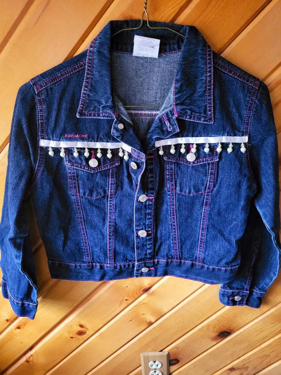 Childrens Alice in Wonderland Reworked Vintage Jean Jacket, Jordache ...