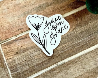 Grace Upon Grace Christian Faith Sticker 2circle Holographic Stickers ...