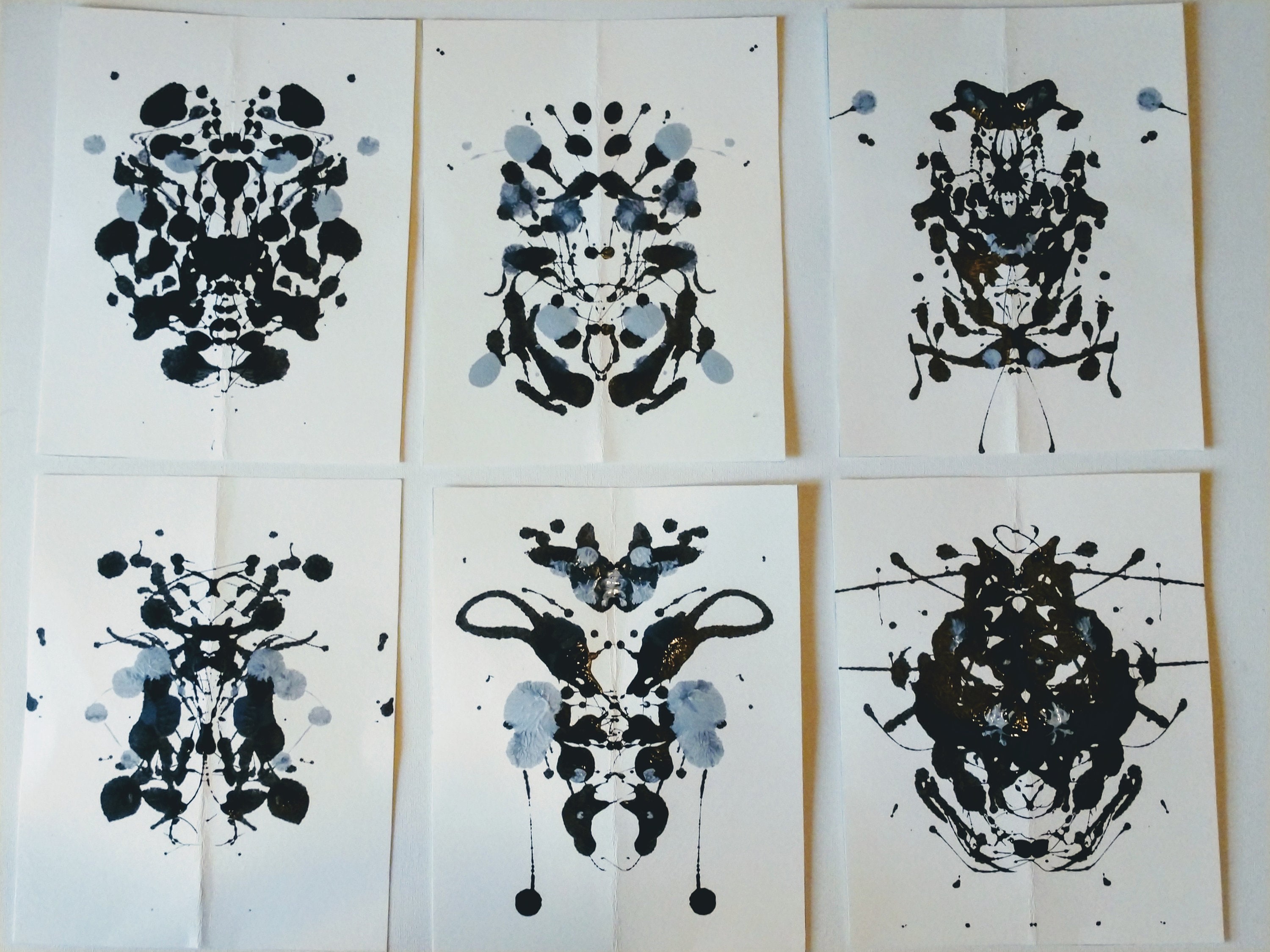 Custom Order Inkblot Art (set of 6), Inkblots, Psychology Art, Therapy ...
