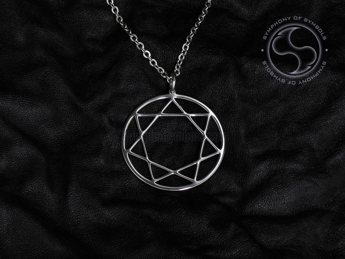 Heptagram Pendant Seven Pointed Star Symbol Stainless Steel | Etsy