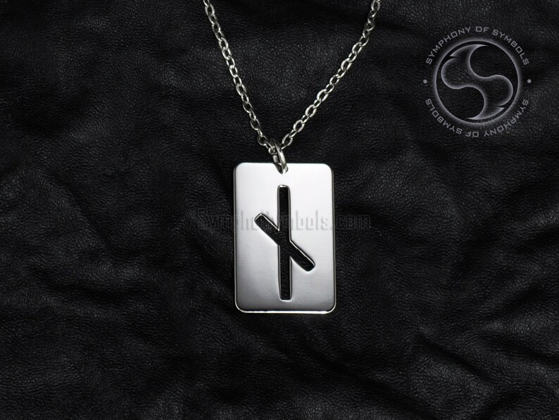 Naudiz Rune Pendant Viking Symbol Stainless Steel Jewelry | Etsy