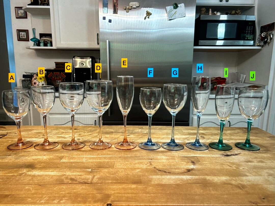 VINTAGE GLASSWARE LUMINARC France - Baby Blue, Peach Pink, Turquoise ...