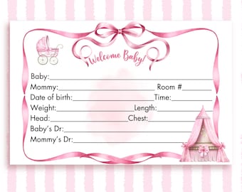 Hospital Name Sign, NICU Card Name, Name Announcement, Hospital Crib ...
