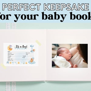 Hospital Crib Card, Baby Birth Stats, Baby Boy Name Card, NICU Name ...
