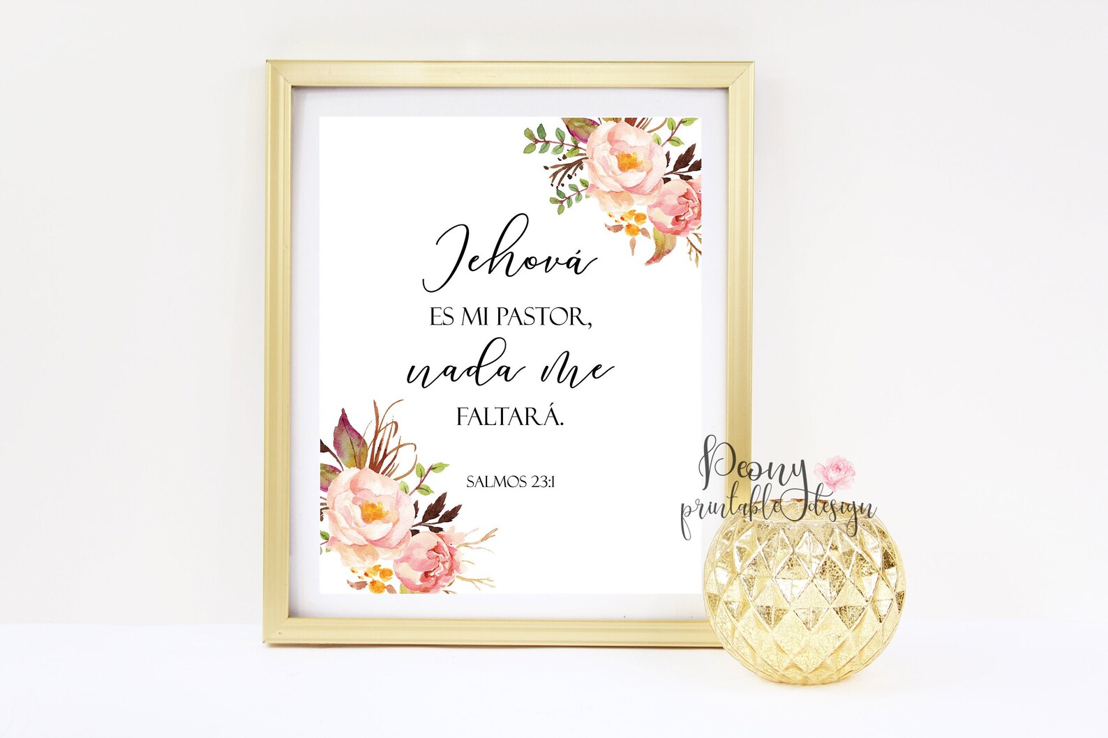 Spanish Bible Verse Quote Art, Psalms 23:1, Spanish Bible Verse Prints ...