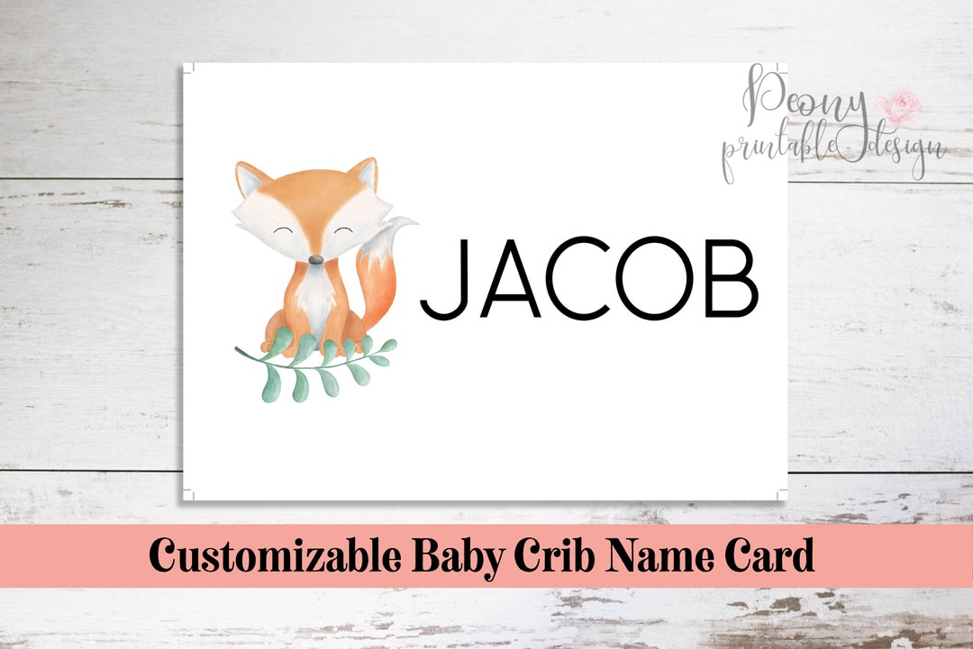 Hospital Crib Card Baby Boy Name Card NICU Name Card - Etsy