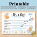 Baby Boy Birth Stats Card: Hospital Crib Sign (digital Download) - Etsy