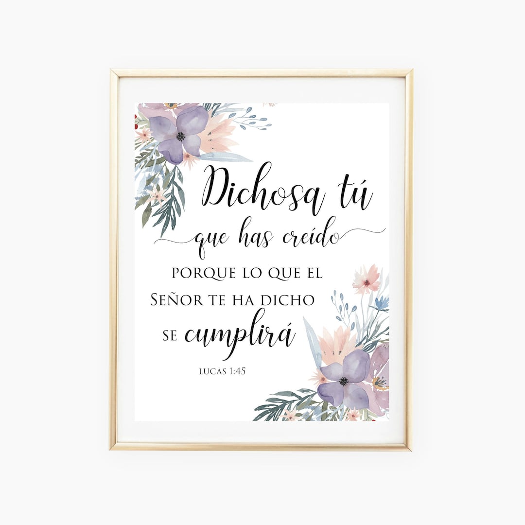 Spanish Bible Verse Print, Printable Wall Art, Bible Verse Quote ...