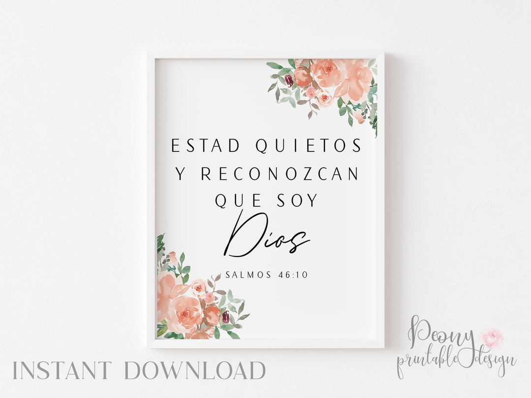 Spanish Bible Verse Quote Print Christian Print Art - Etsy