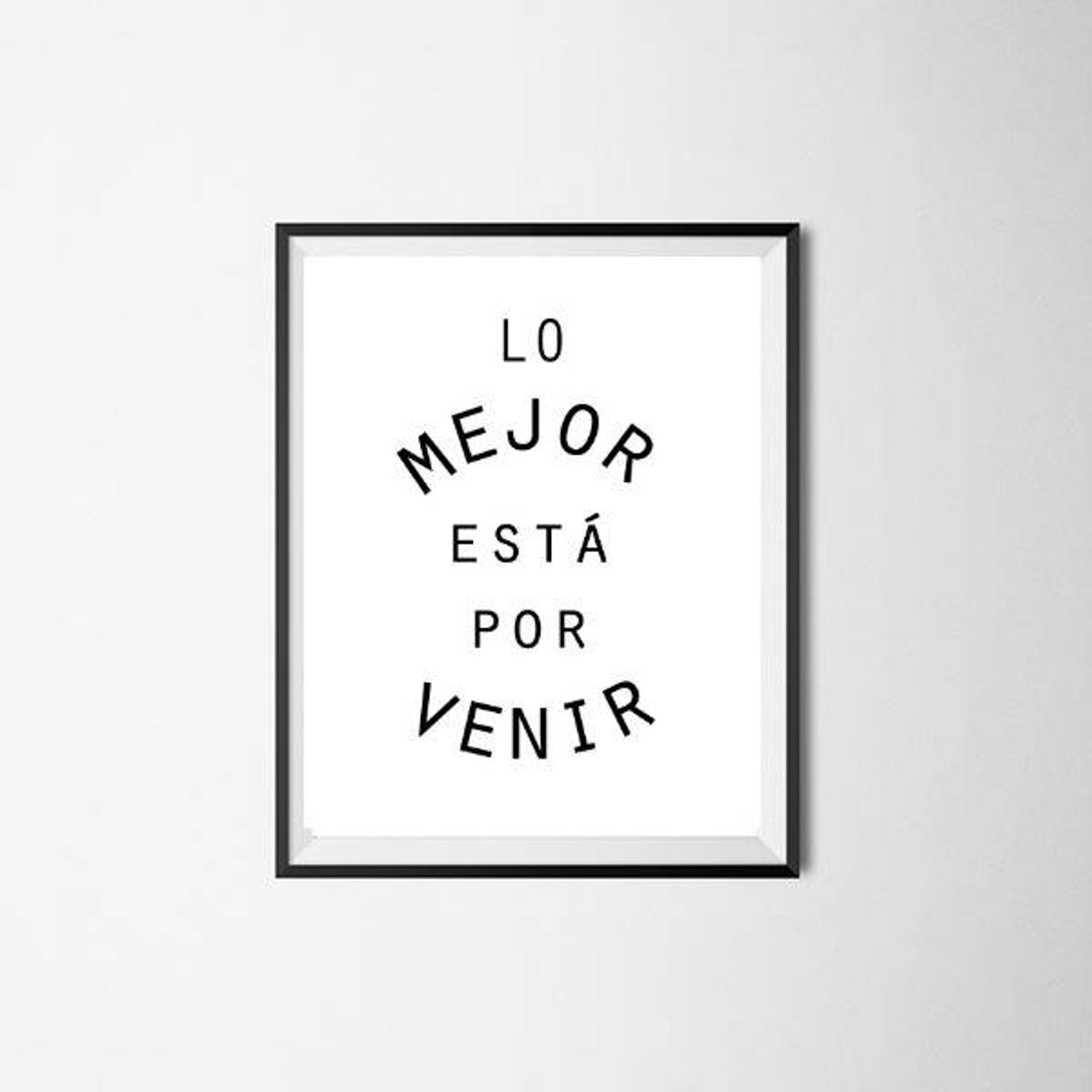 Spanish Quote Print, Spanish Wall Art Sign, Digital Art Quote ...