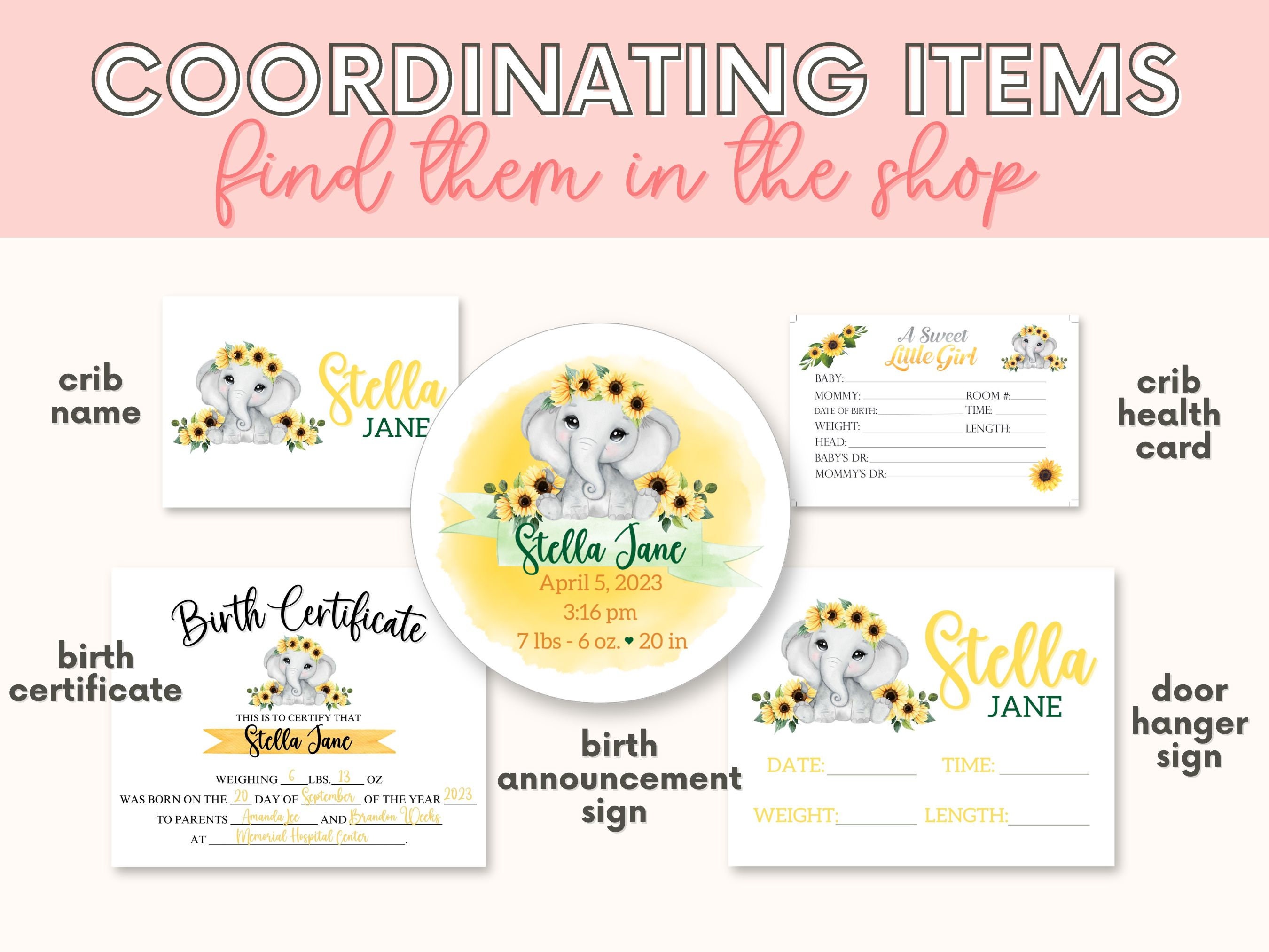 Printable Baby Birth Certificate, Baby Girl Certificate, Newborn ...