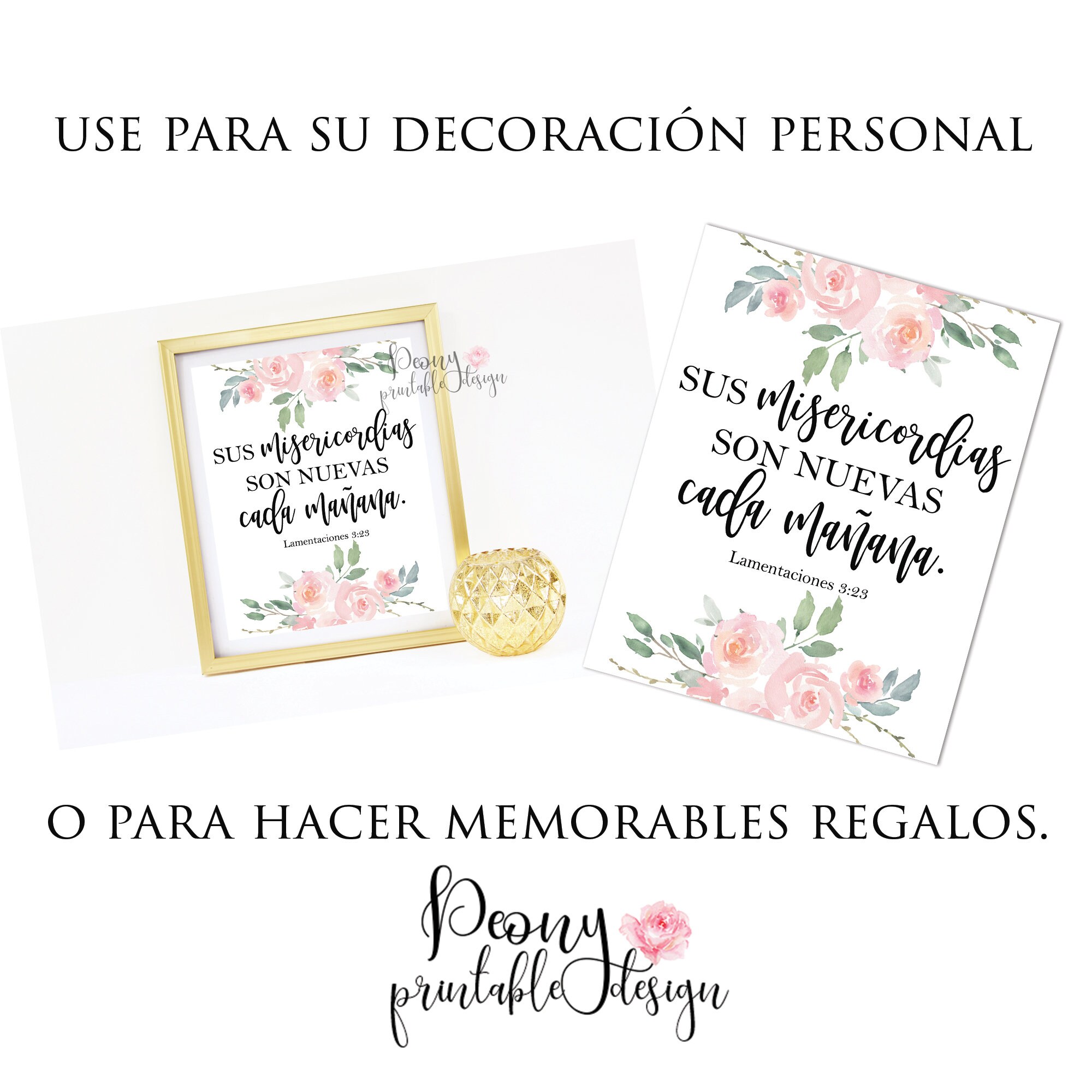 Spanish Bible Verse Quote Art Psalms 23:1 Spanish Bible - Etsy