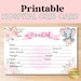 Baby Girl Hospital Crib Card: Floral Elephant Printable (digital ...