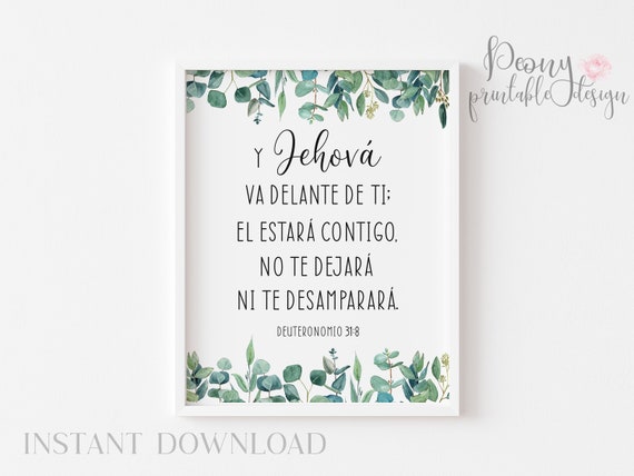 Spanish Bible Verse Print Spanish Bible Verse Quote Print - Etsy