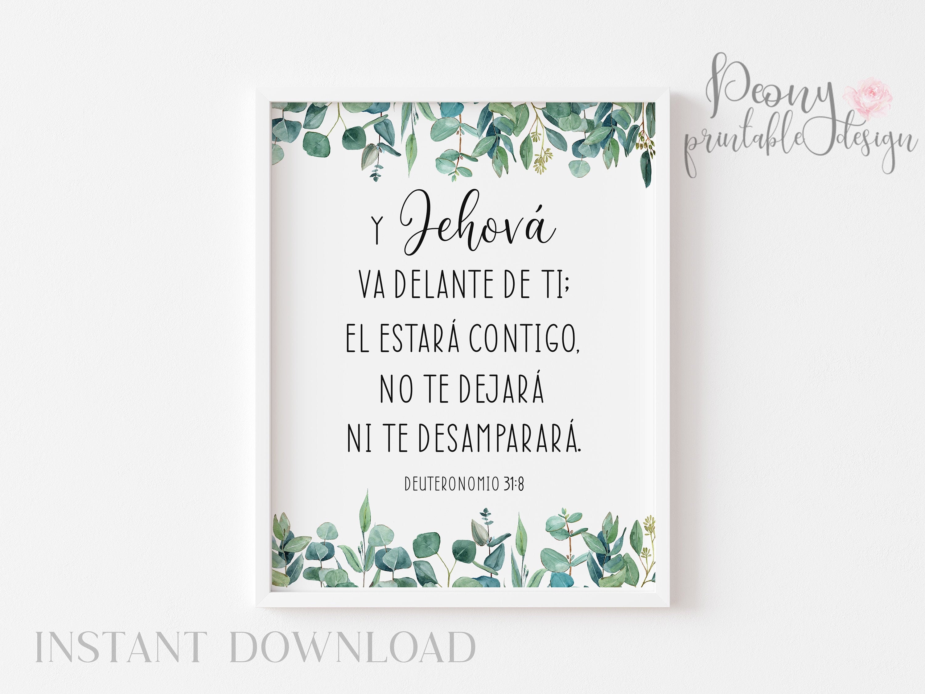 Spanish Bible Verse Print, Spanish Bible Verse Quote Print Art, Spanish ...