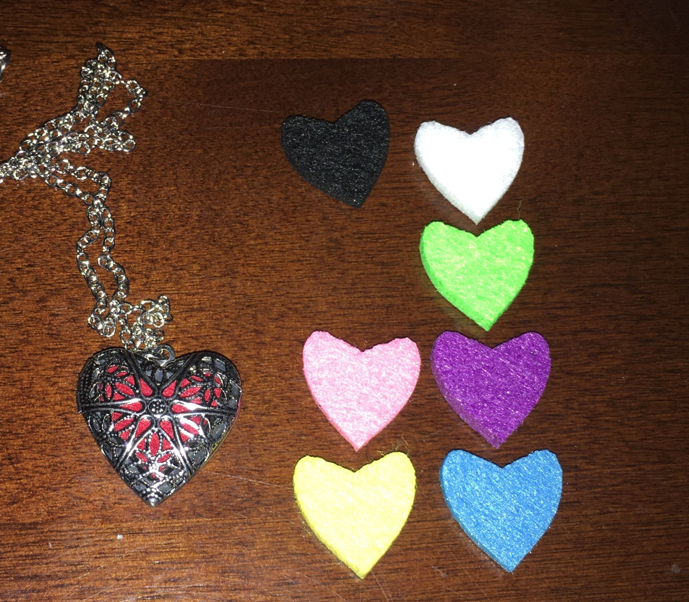 Heart Silver Essential Oil Diffuser Necklace Aromatherapy Locket ...