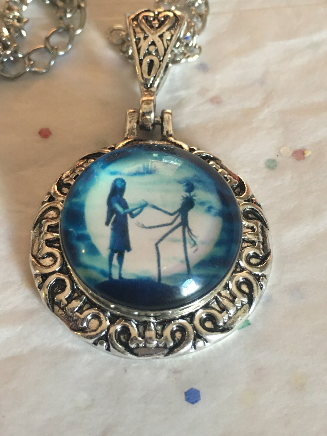 Nightmare Before Christmas 18mm Snap W/ Pendant & Chain - Etsy