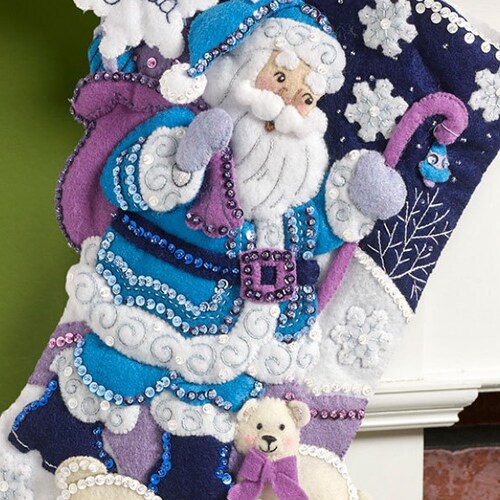 Bucilla Irish Santa 18 Felt Christmas Stocking Kit - Etsy Bucilla Irish Santa 18 Felt Christmas Stocking Kit - Etsy