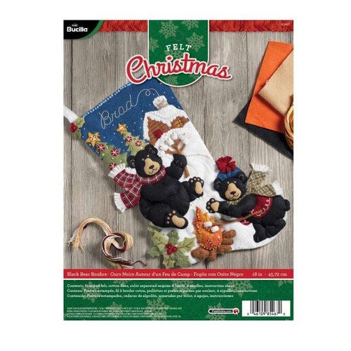 Bucilla 'teddy Bear' Felt Stocking Applique - Etsy