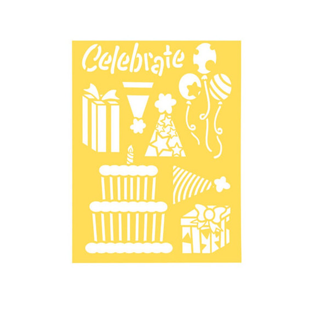 Party Theme Stencils, Celebration Stencils, Party Symbols Stencil ...
