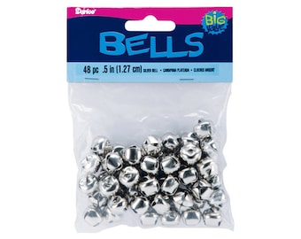 1/2 Inch Darice Silver Jingle Bells 48 Pieces 1099-77 - Etsy
