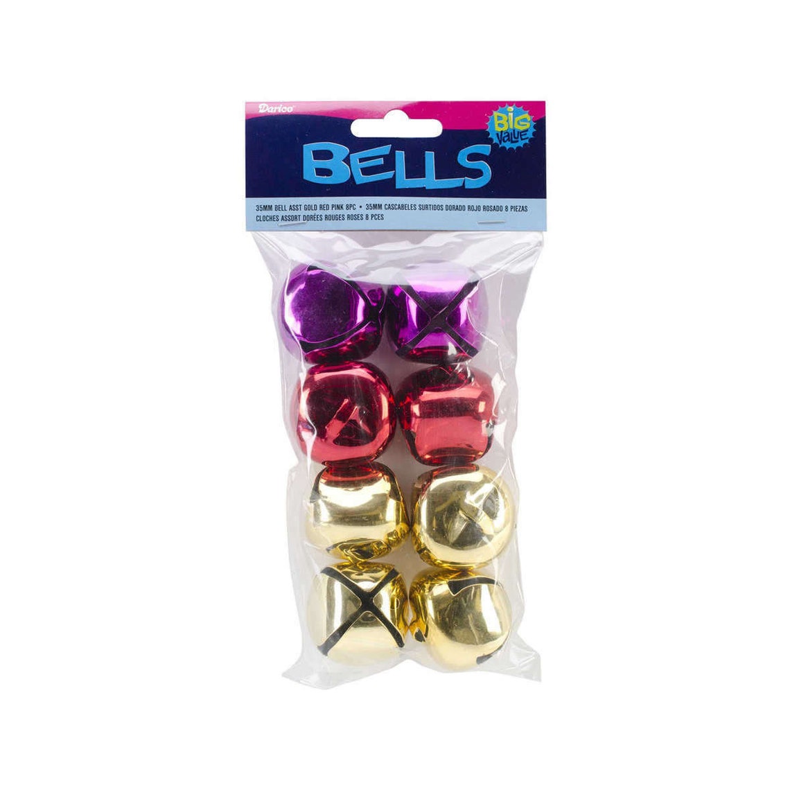 Pink Gold Red Jingle Bells 35mm 1.38 Inches 8 Pieces per - Etsy