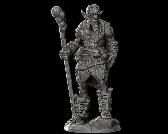 Dnd Miniature Firbolg Druid Miniature for Dungeons and Dragons Tabletop ...