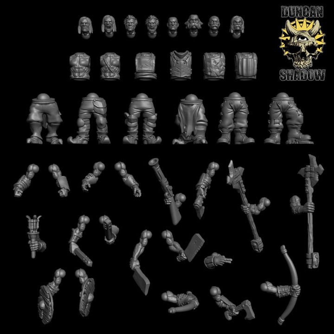Thugs Multipart Kit Resin Miniatures for Dnd | Tabletop Gaming - Etsy