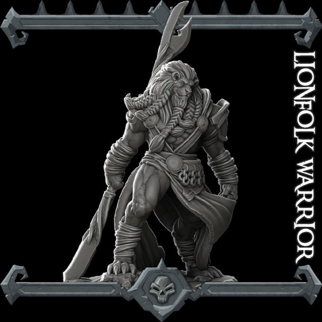 LIONFOLK WARRIOR - Miniature | All Sizes | Dungeons and Dragons ...
