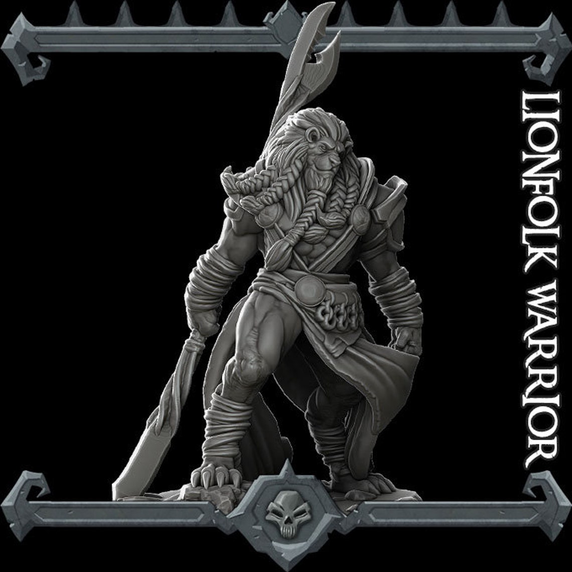 LIONFOLK WARRIOR - Miniature | All Sizes | Dungeons and Dragons ...