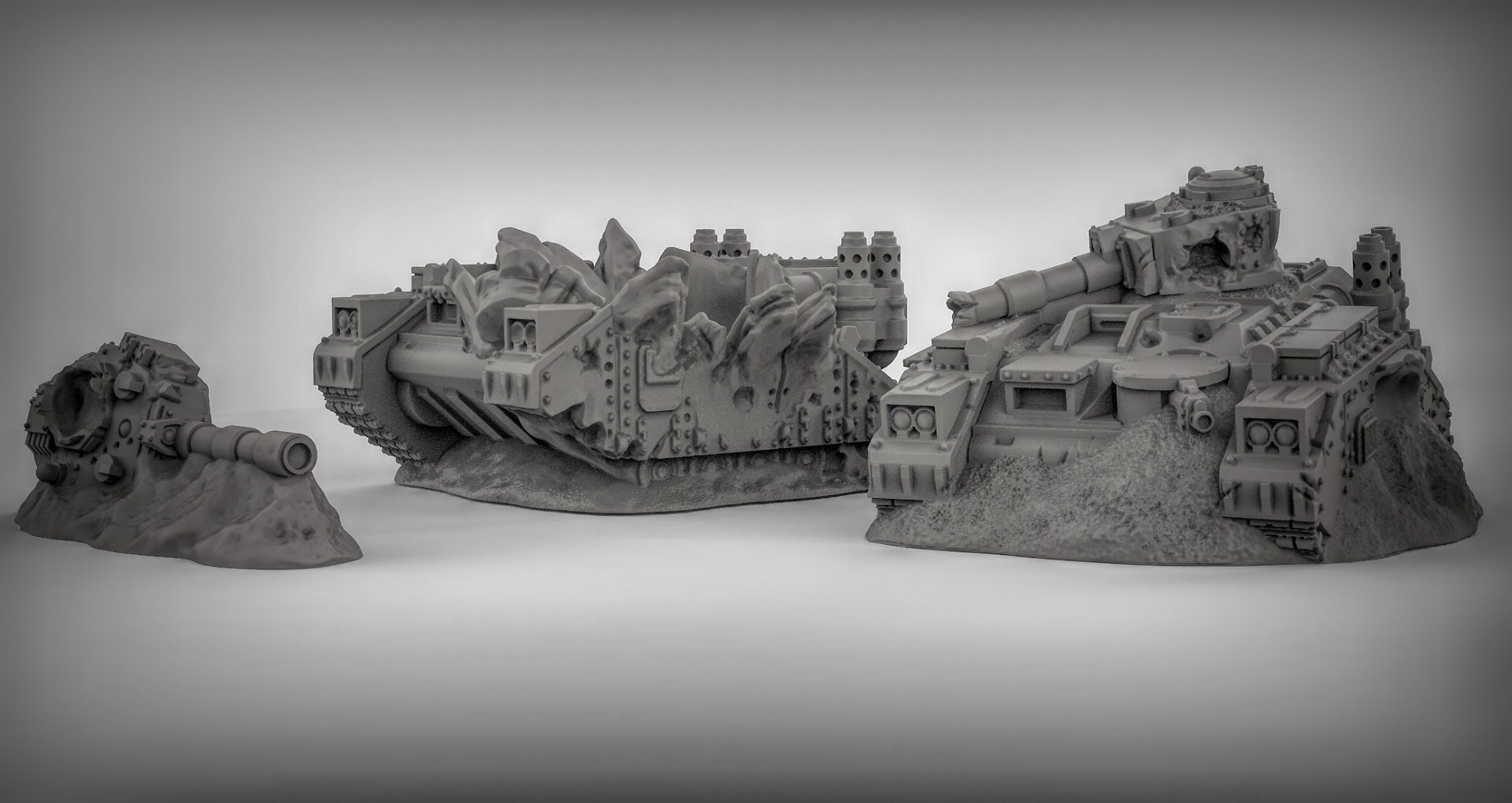 Wrecked Tanks X 3 Models - Tank Collection for Miniature Wargames ...