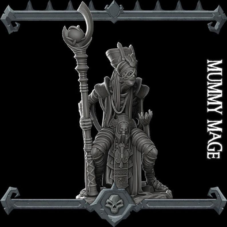 MUMMY MAGE - Miniature Model | Dungeons and Dragons | Cthulhu ...