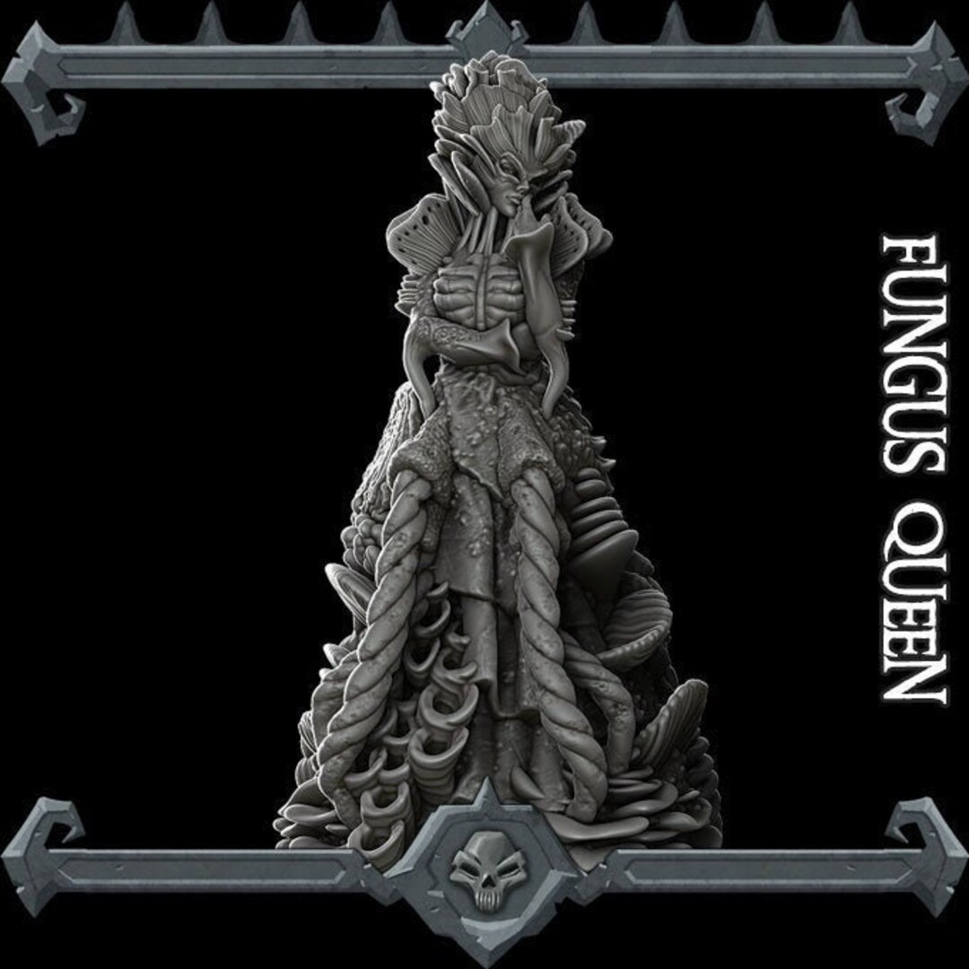 FUNGUS QUEEN - Miniature - All Sizes | Dungeons and Dragons | Pathfinder | War Gaming - Etsy