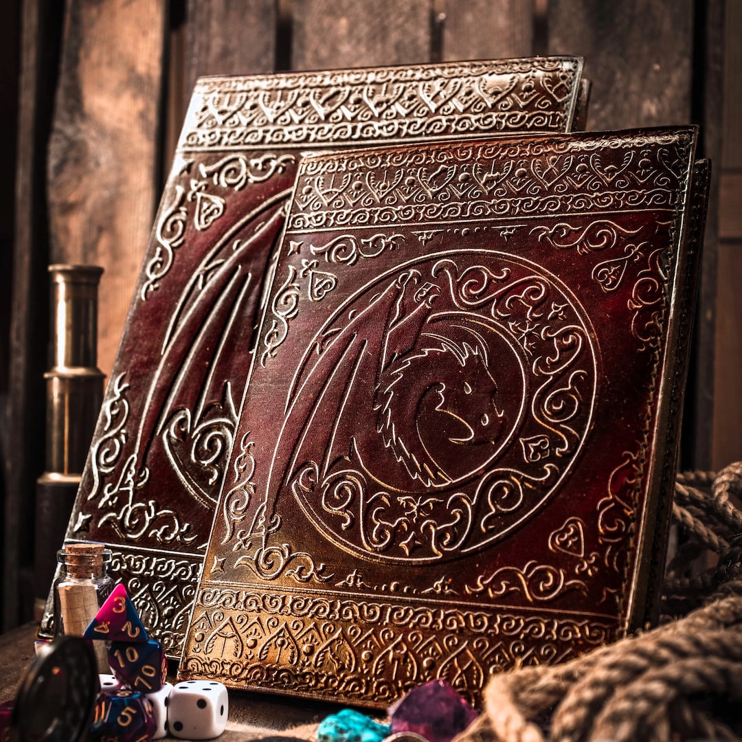 Dungeons and Dragons Themed Vintage Handmade Leather Notebook | Journal ...