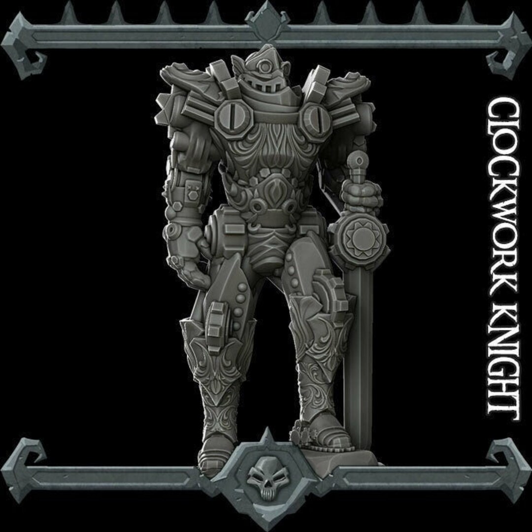 CLOCKWORK KNIGHT Miniature Dungeons and Dragons Cthulhu Pathfinder War ...