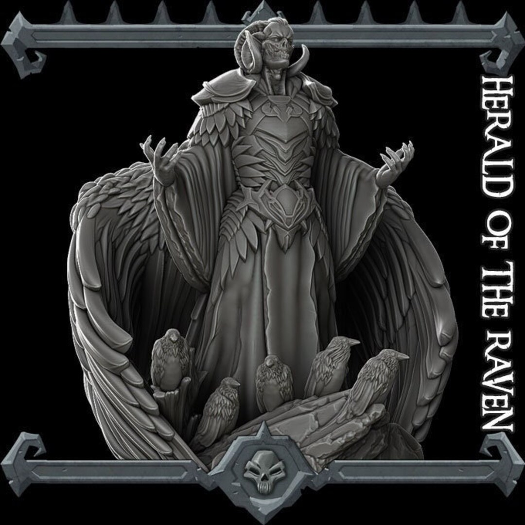 Herald of the Raven Miniature All Sizes Dungeons and Dragons Pathfinder ...