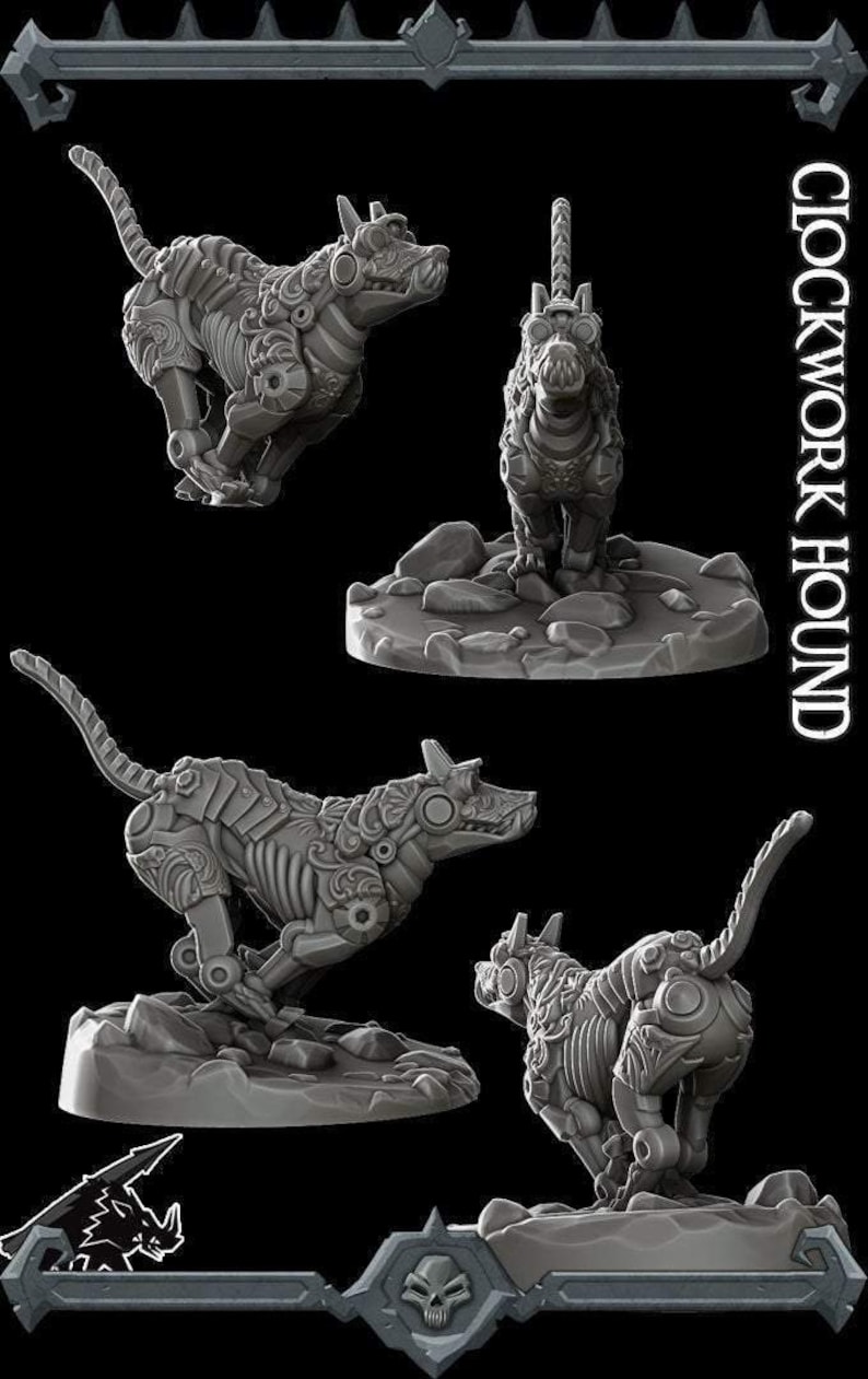 CLOCKWORK HOUND - Miniature Model | All Sizes | Dungeons and Dragons ...