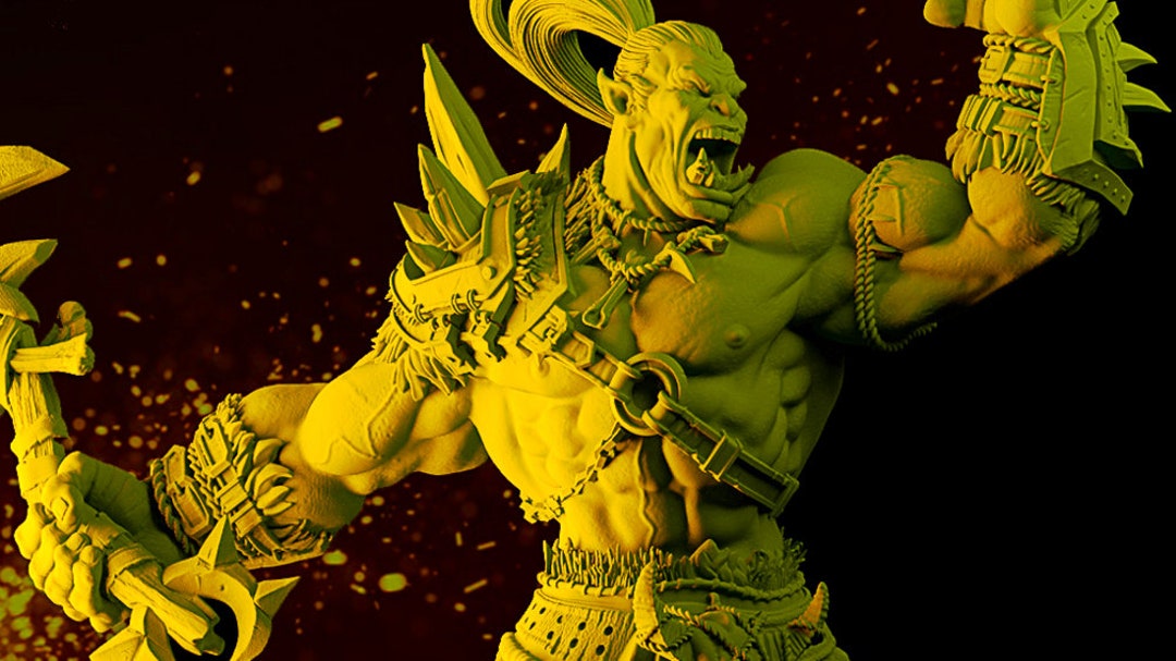 ORC Figurine Bust gnadug the Bone-breaker Resin Model Collectible ...