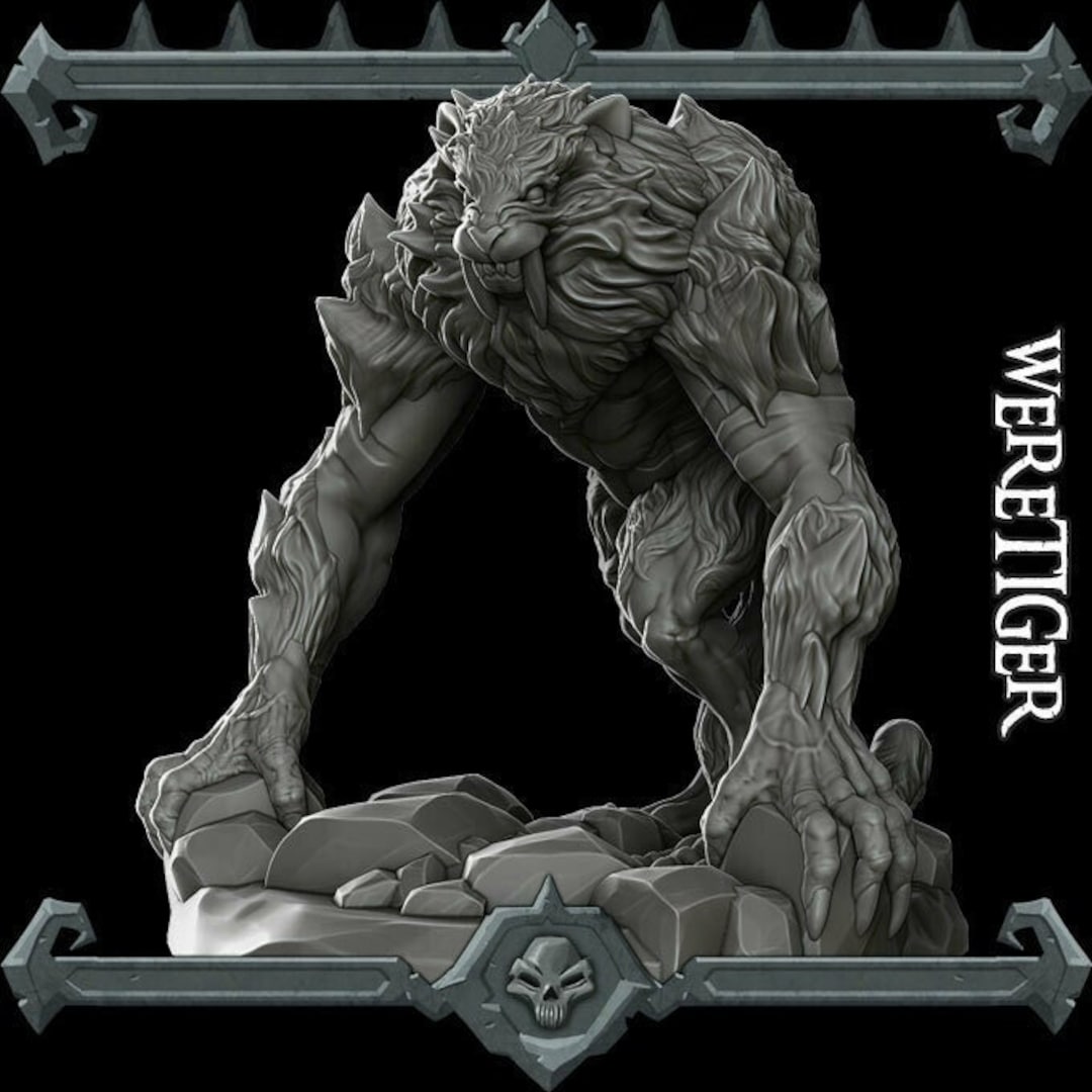 WERETIGER - Miniature | All Sizes | Dungeons and Dragons | Pathfinder ...