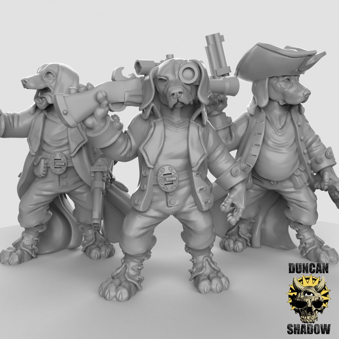 Beagle Gunslingers Resin Miniatures for Dnd | Tabletop Gaming I ...