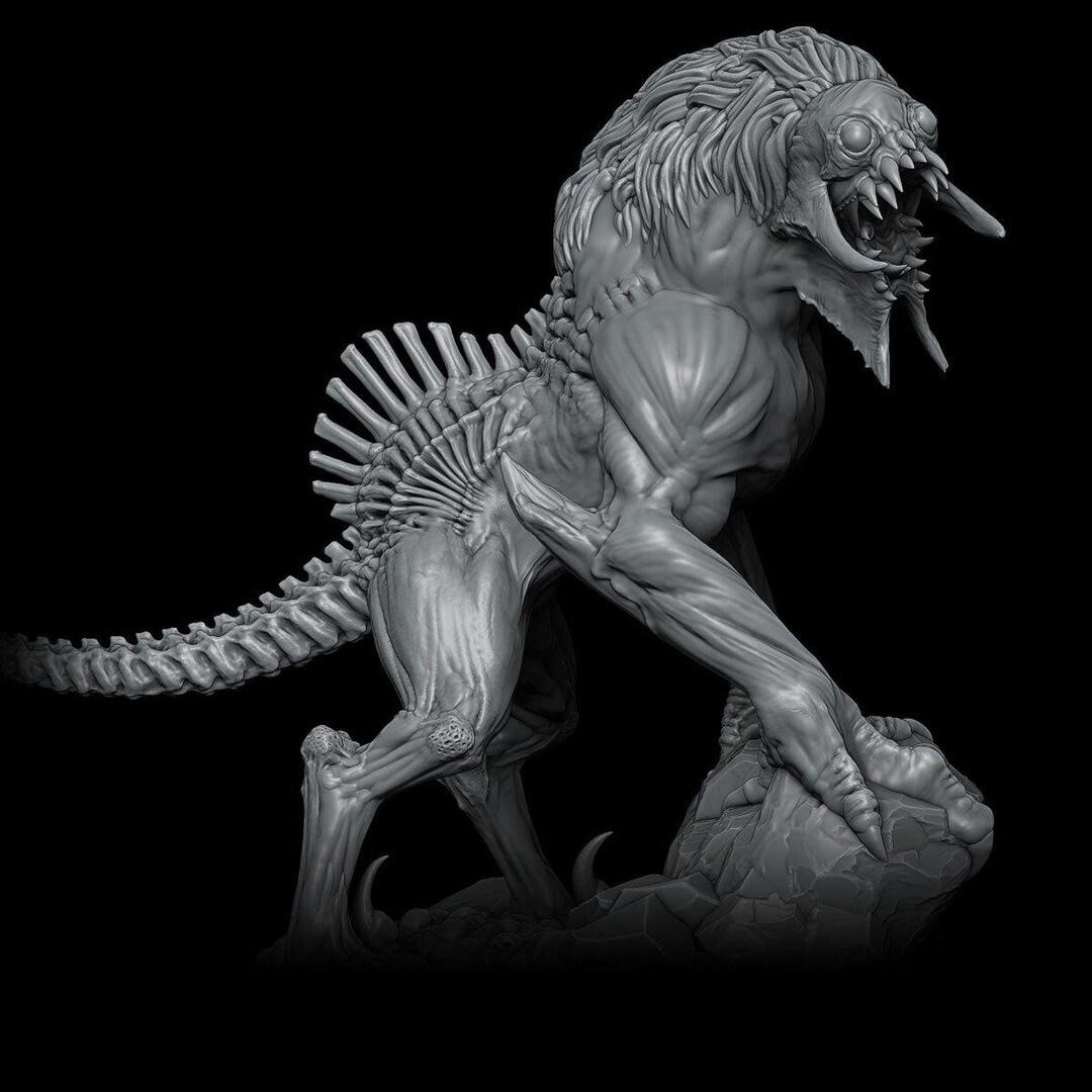 Greater Ghoul Hound 3D Model Miniature I Death Haven Collection ...