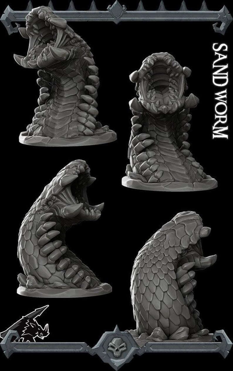 SANDWORM Miniature Dungeons and Dragons Cthulhu Pathfinder War Gaming ...