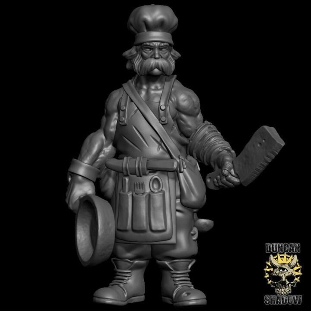 Human Cook | Chef Resin Miniature Model for Tabletop Gaming - Etsy