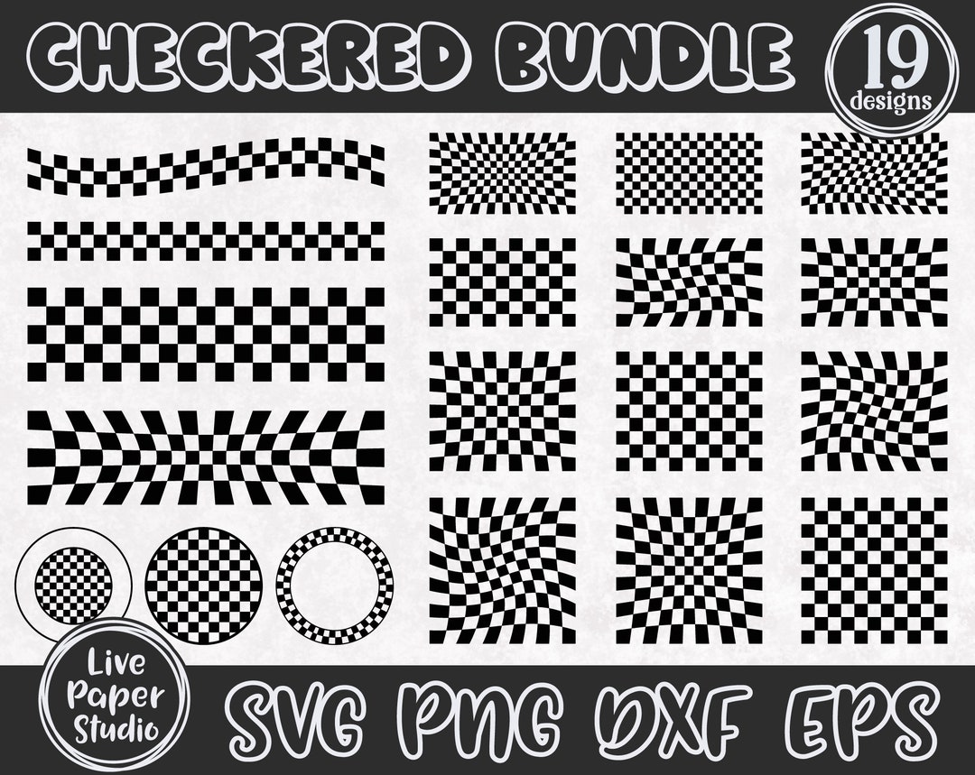 Checkered Bundle SVG, Instant Download, Checkered Pattern Svg, Bundle ...