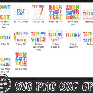 Testing SVG Bundle, Testing Testing 1 2 3, Test Day Svg, Teacher Svg ...